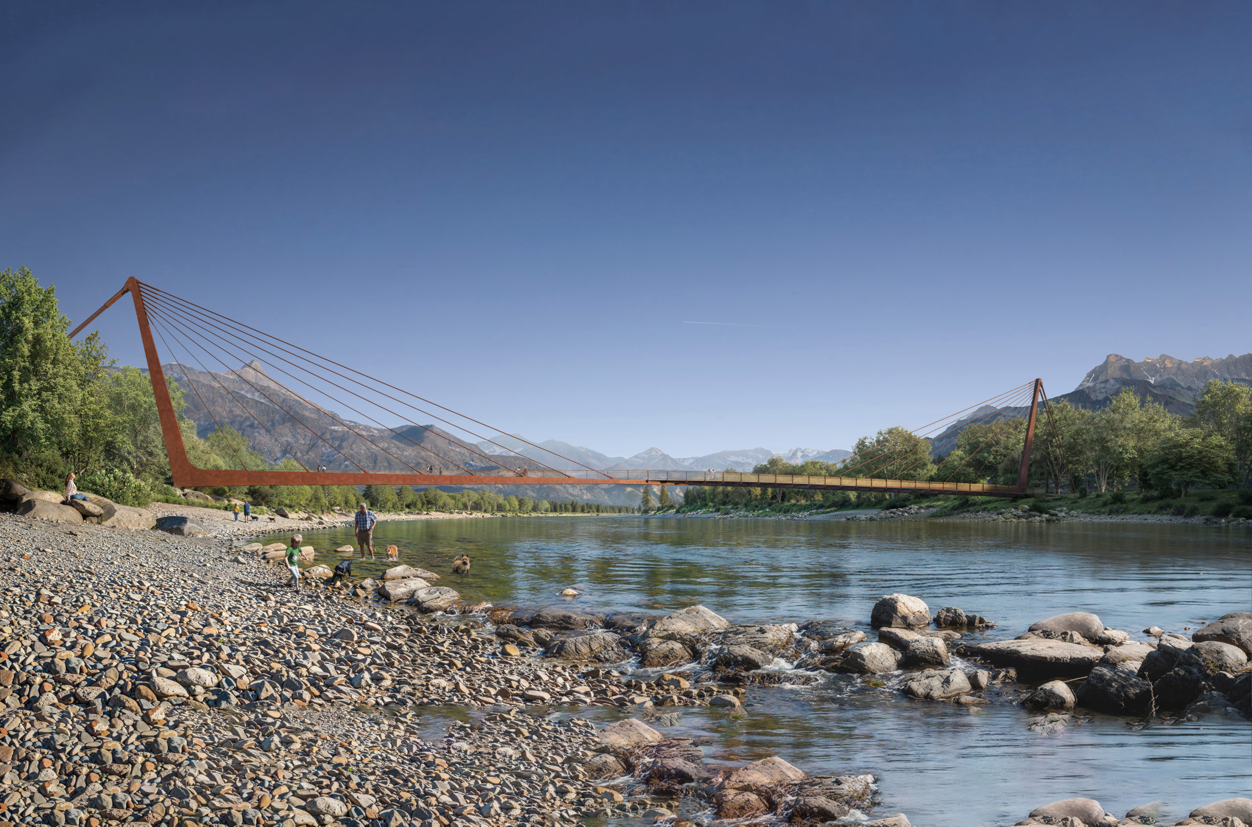 Bridge over the Rhone - Ganz Muller Architectes